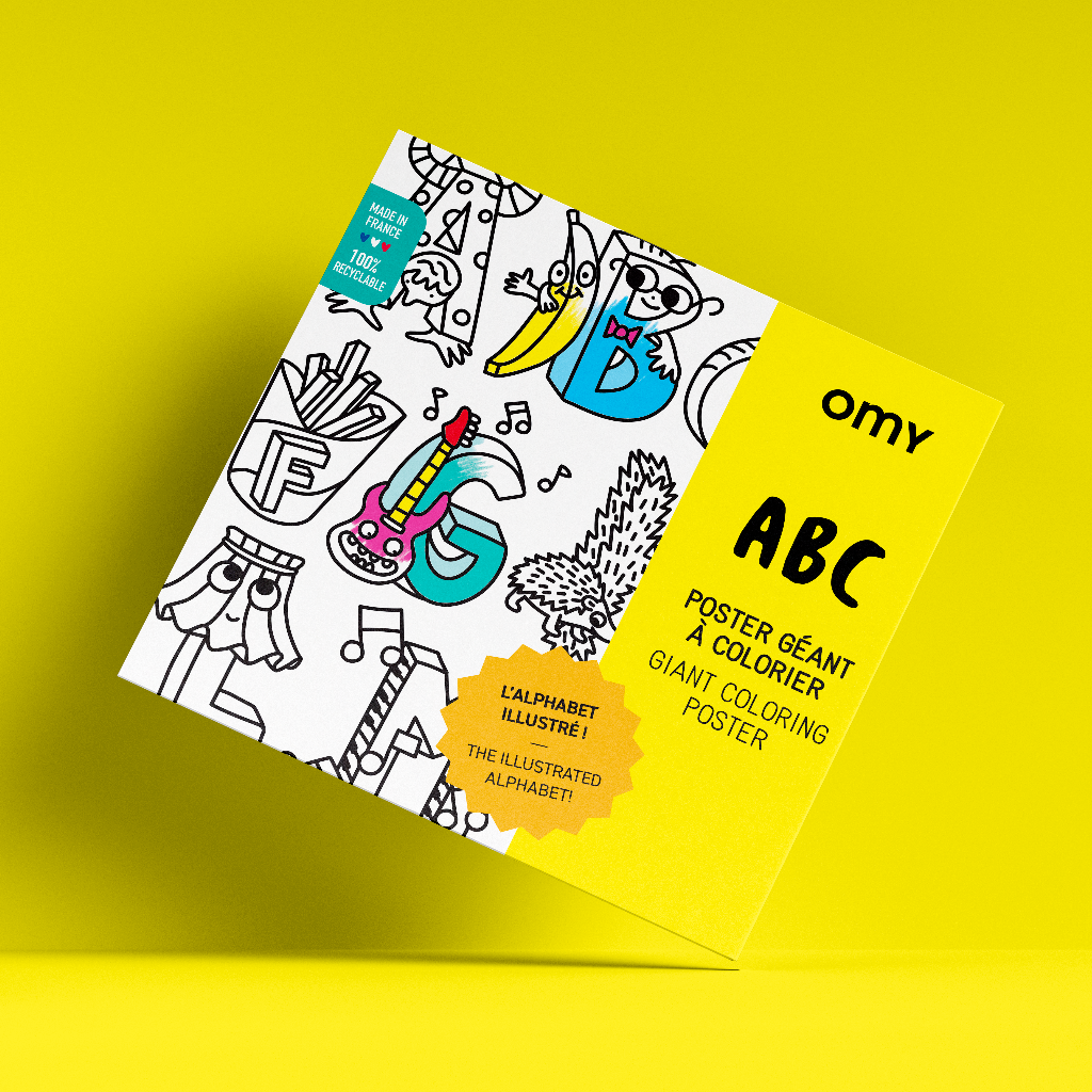 ABC Giant Coloring Poster | Official Site Omy Maison US