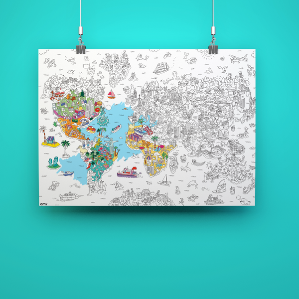 Atlas Giant Coloring Poster | Official Site Omy Maison US